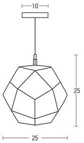 Zambelis 1683 závěsné svítidlo zlaté, 1xE27, 25cm