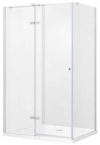Besco Obdélníkový sprchový kout PIXA R 100x80 (100x90, 120x80, 120x90), výška 195 cm Rozměry (cm): 100x80, Barva profilů a typ výplně: profily: chrom, výplň: transparent, Orientace: Levá