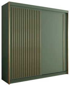 ARK Šatní skříň GREEN, Zelená 203 cm