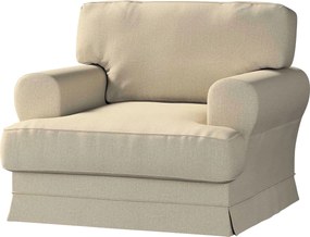 Potah na křeslo IKEA Ekeskog barva béžová látka pletený vzor