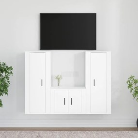 vidaXL 3dílný set TV skříněk bílý kompozitní dřevo