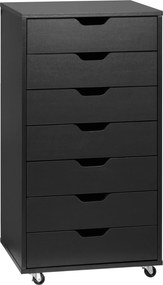 Vinsetto Mobilní kancelářský kabinet, pojízdný úložný kabinet s 7 šuplíky - organizátor na dokumenty, velikost A4 nebo letter, rozměry 47,5D x 39,5Š …