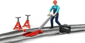 Bruder 62100 Figurka muž mechanik s heverem a příslušenstvím / výška 1