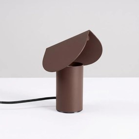 Hnědá hliníková LED stolní lampa (výška 15 cm) BISCUIT – Thoro