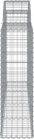 Klenutý gabionový koš 200 x 30 x 100/120 cm pozinkované železo 153485