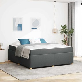 Rám postele s matrací Tmavě šedá 180 x 200 cm textil 3399371