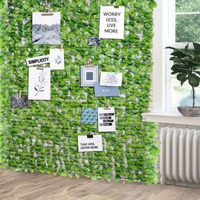 Outsunny Umělý živý plot Soukromí Živý plot Terasa Nástěnná dekorace Světle zelená 300 x 150 cm