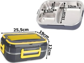 VERK Ohřívací box na jídlo 12V/220V - černý