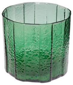 Hübsch Skleněná váza Emerald Green, zelená barva, sklo