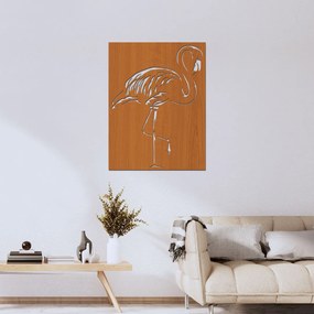 dřevo života Dřevěný obraz PLAMEŇÁK Rozměry (cm): 40x52, Barevný vzor: Bílá