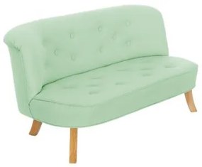 Dětská sedačka lněná zelená - Drevo, 17 cm