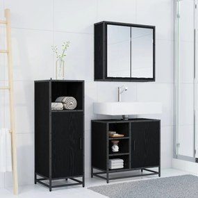 Sada koupelnového nábytku 3 ks Černý dub 65 x 33 x 60 cm 3402452