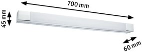 Paulmann 79715 Quasar, hranaté svítidlo nad zrcadlo do koupelny, 10,5W LED 3000K, délka 70cm, IP44