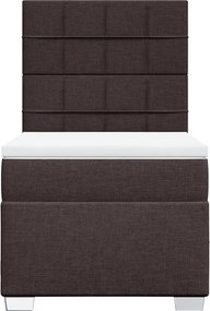 Box spring postel s matrací tmavě hnědá 100 x 200 cm textil 3290402