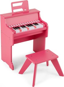 Costway 25 Keys Mini Digital Piano se stoličkou Dětské piano s nastavitelnou