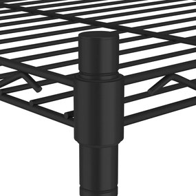 Úložný regál s kolečky - 5 polic - černý | 75x35x155 cm
