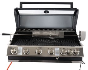 Kingstone Vestavný plynový gril Cliff 6005-II, 6 hořáků, grilovací plocha: 90,5 × 45 cm, 21 kW
