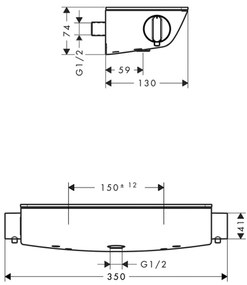 Hansgrohe Ecostat Select, termostatická sprchová baterie, chromová, 13161000