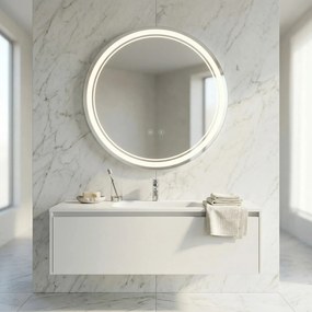 Tutumi Zrcadlo ⌀70 cm s vyhříváním a regulovatelným LED osvětlením HOM-00204