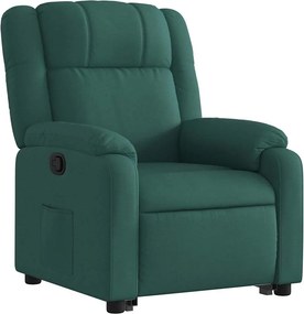 Zvedací polohovací křeslo tmavě zelené textil 3205208