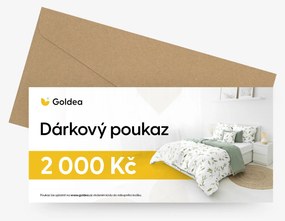 Goldea dárkový tištěný poukaz v hodnotě 2 000 kč 2000 Kč