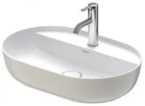 Duravit Luv - Umyvadlo na desku, 600x400 mm, bez přepadu, s otvorem pro baterii, bílá/matná šedá 0380602300