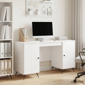 Stůl Bílá s vysokým leskem 142,5 x 50 x 75 cm Kompozitní dřevo 3414634