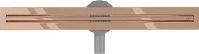Mexen Flat 360° Slim otočný liniový odtok 50 cm, růžové zlato - 1641050