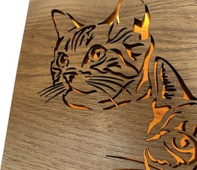 Li-Go "Kočky" lampa 19x19 cm provedení povrchu: dub