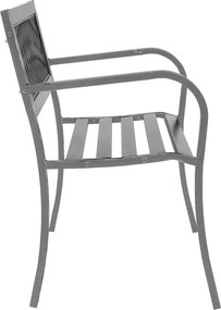 Zahradní lavice černá 120 cm ocel 319582