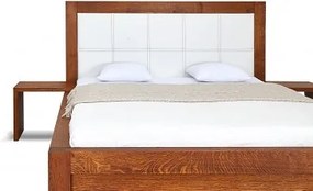 Postel Postelia MODENA 160 x 200 cm - dub - Dřevěná postel z masivu, bukové manželské dvoulůžko o šíři masivu 12x8 cm