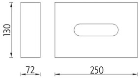 Zásobník papírových kapesníků nerez matný NIMCO Hygienický program UN 9010N-10