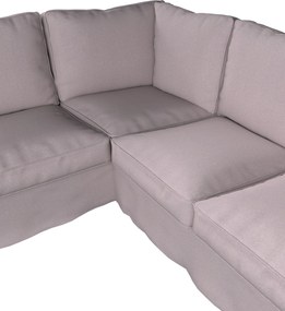 Potah na pohovku IKEA  Ektorp rohová barva růžová látka pletený vzor