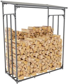 Přístřešek na palivové dřevo Ruston M ~ 165x70x130 cm, hliník