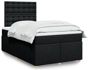 Box spring postel s matrací černá 120x190 cm textil 3291235