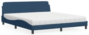 Postel s matrací Dover modrá 180 x 200 cm textil 3208450
