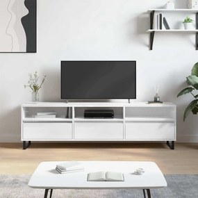 vidaXL TV skříňka 150 x 30 x 44,5 cm kompozitní dřevo [831302] Barva: bílá s vysokým leskem