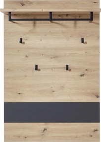 XXXLutz ŠATNÍ PANEL, barvy grafitu, dub artisan, 80/118/30 cm Voleo - Šatní panely - 002737035607