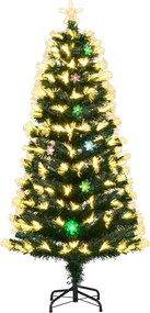 Costway 150 cm Umělý vánoční stromeček se světly a mini vánoční stromek Star Top