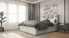 SFAB Kontinentální čalouněná postel PARMA (90x200 cm) Barva látky: Černá (Inari 100)