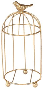 Zlatý kovový stojan na širokou svíčku - Ø 9*20 cm