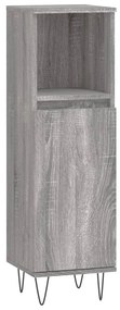 3dílný set koupelnového nábytku šedý sonoma kompozitní dřevo,  3190227