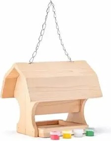 Woody KRMÍTKO PRO PTÁKY 4 barvy a štětec /  19 x 13.5 x 16 cm