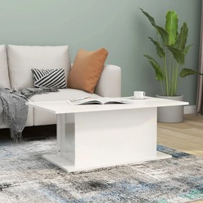 810313 vidaXL Konferenční stolek bílý lesklý 102x55,5x40 cm kompozitní dřevo