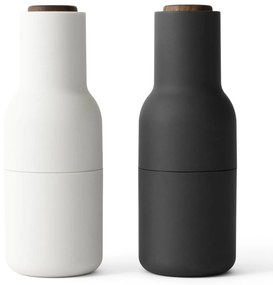 Audo Copenhagen Mlýnek na sůl a pepř Bottle Ash/Carbon Walnut - set 2 ks, šedá barva, černá barva, bílá barva, kov, plast, keramika