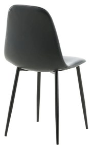 Jídelní židle Polar, 2ks, černá, S43,5xD43xV85,3