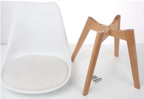 Jídelní židle JULIE bílá - skandinávský styl