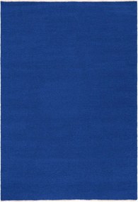 Modrý ručně tkaný běhoun s příměsí vlny 70x150 cm Row – Jotex