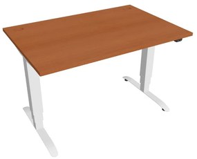 Elektr. nastavitelný stůl 120x80 - HOBIS MOTION MS 3 1200 Dekor stolové desky: třešeň, Barva kovové podnože: bílá