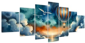 Obraz - Let noční oblohou (210x100 cm)